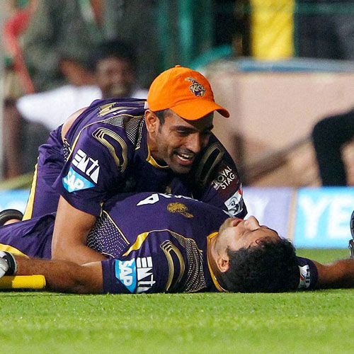 KKR Celebrates After Winnig The IPL 7, Photo Gallery Inext Live