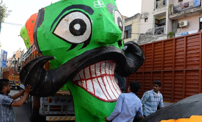 Different Vehicle Carries An Effigy Of Demon King Ravana For ...